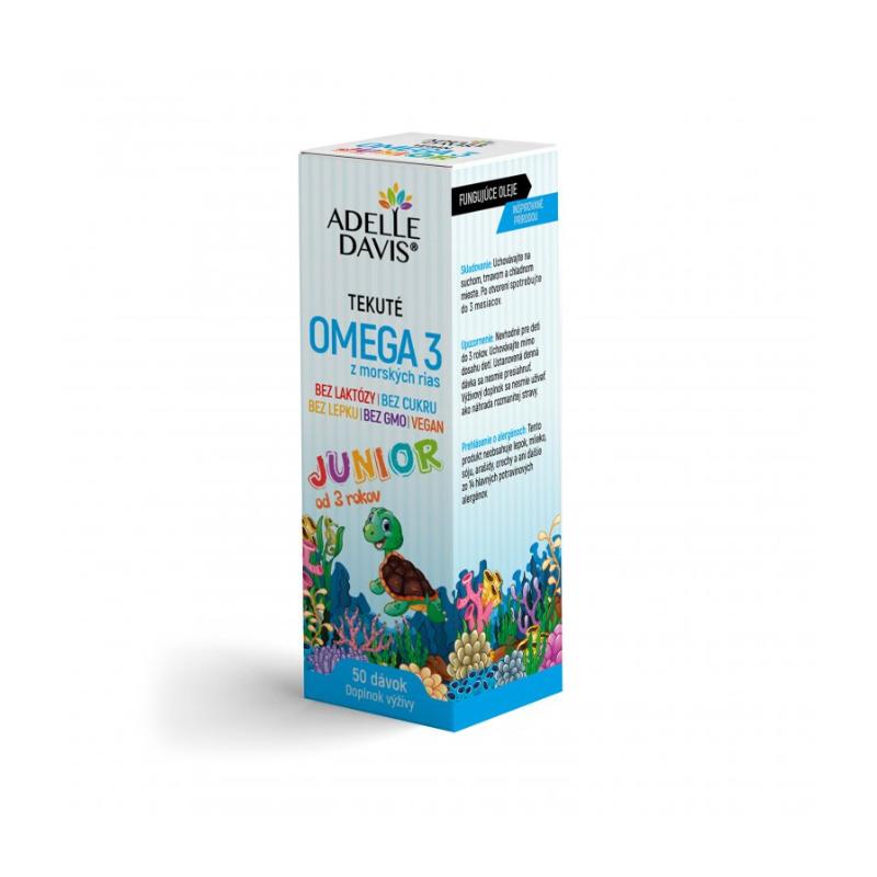 Adelle Davis - OMEGA 3 z mořských řas JUNIOR (50 ml), 50 dávek | Vegmart.cz